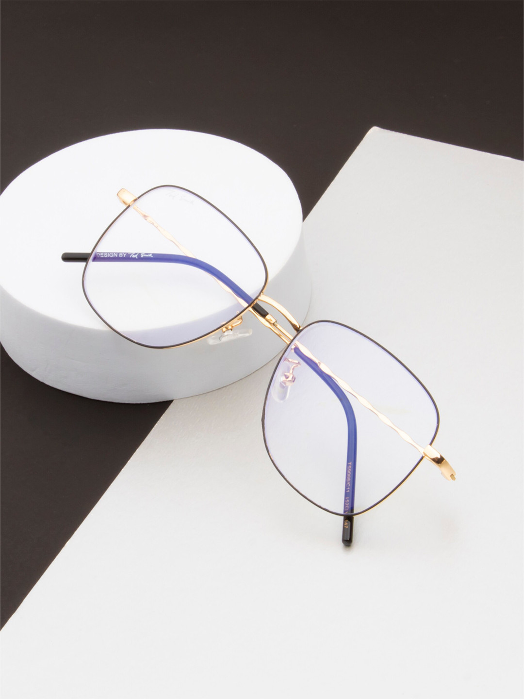 Buy Ted Smith Unisex Full Rim Square Frames TSF 9066_C11 Black With ...