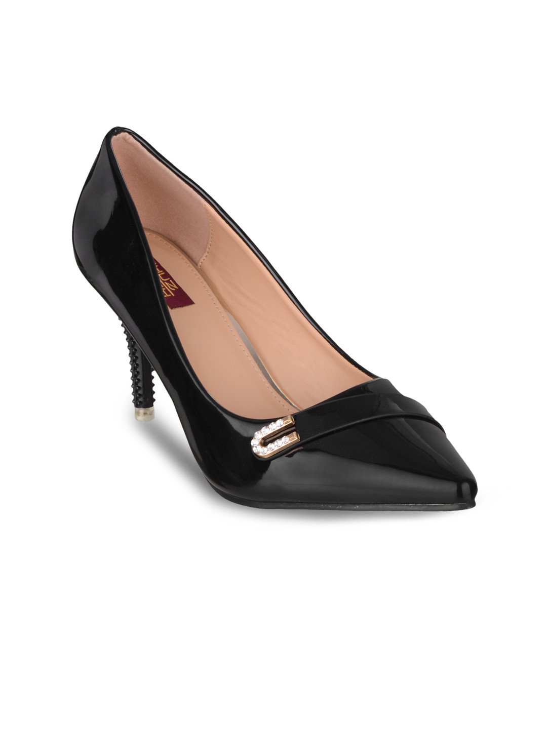 Buy SHUZ TOUCH Women Black Solid Pumps - Heels for Women 2593321 | Myntra