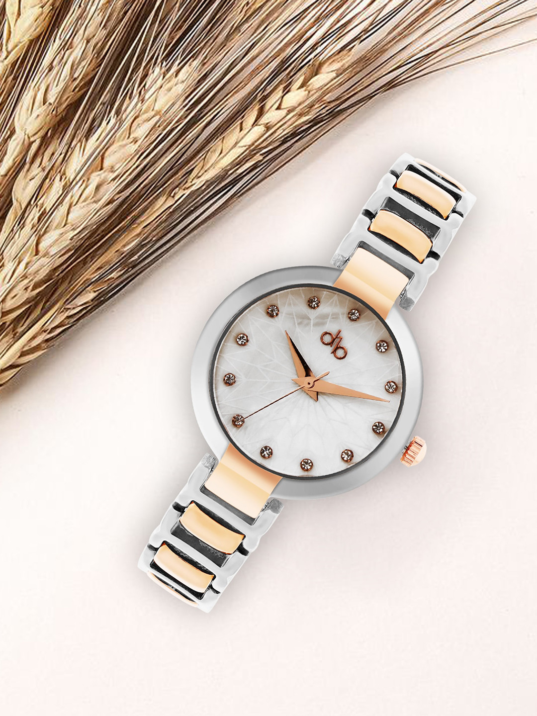 Buy DressBerry Women Silver Toned Embellished Dial & Metal Strap ...