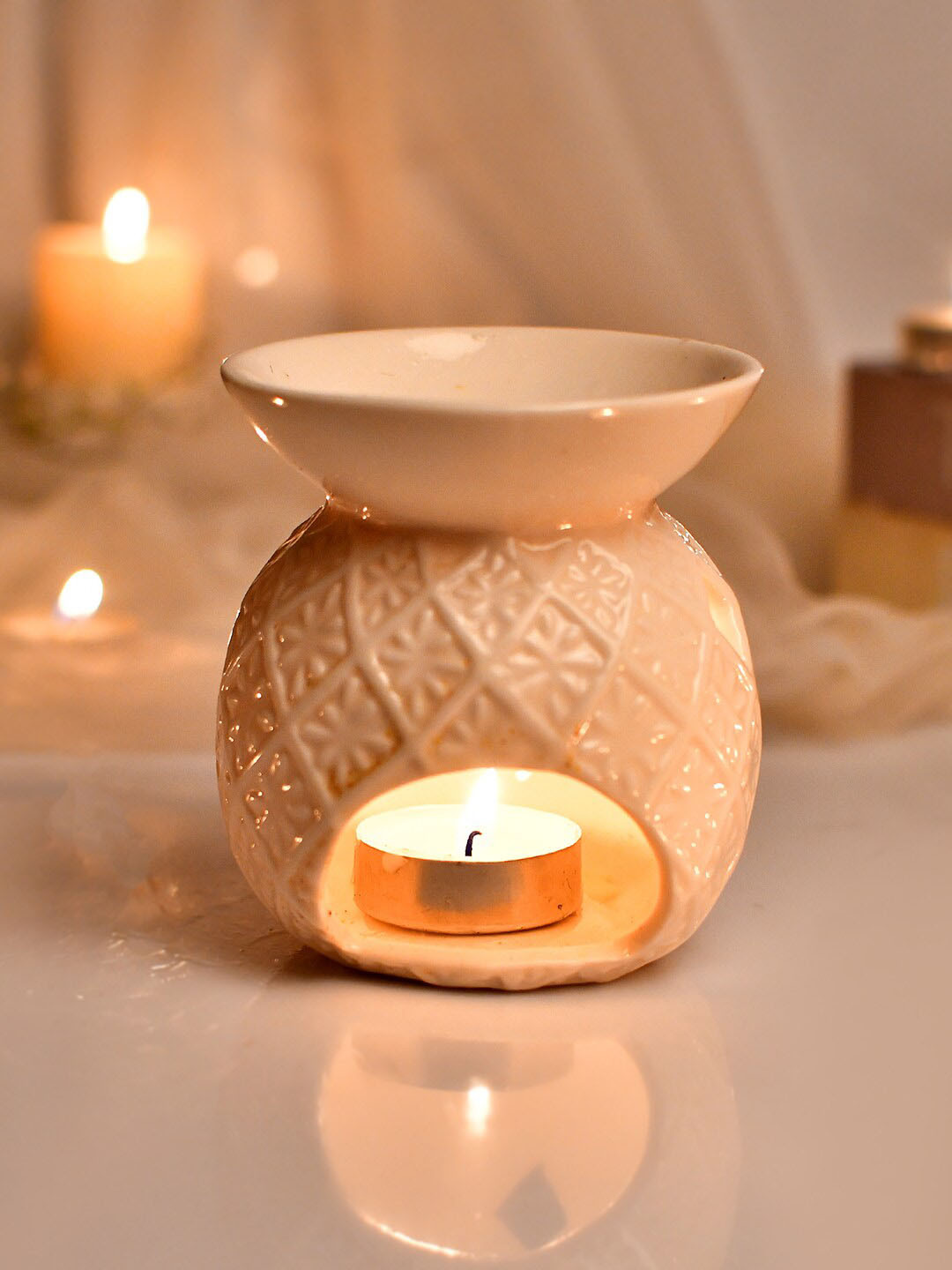 Buy TAYHAA White Zen Aroma Ceramic Aroma Oil Diffuser - Aroma Oil ...