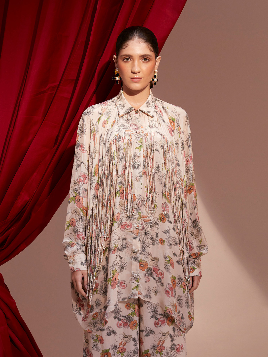 Buy NEHHA NHATA Printed Shirt Collar Shirt & Trouser - Co Ords for ...