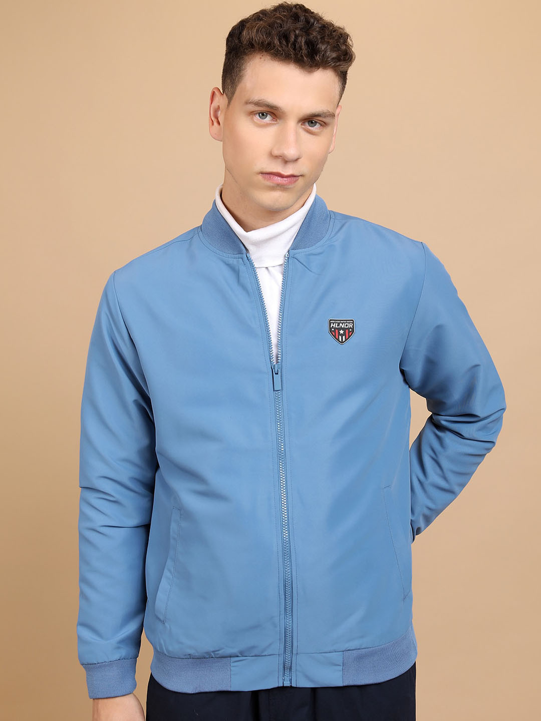 Buy HIGHLANDER Stand Collar Bomber Jacket - Jackets for Men 25940004 ...