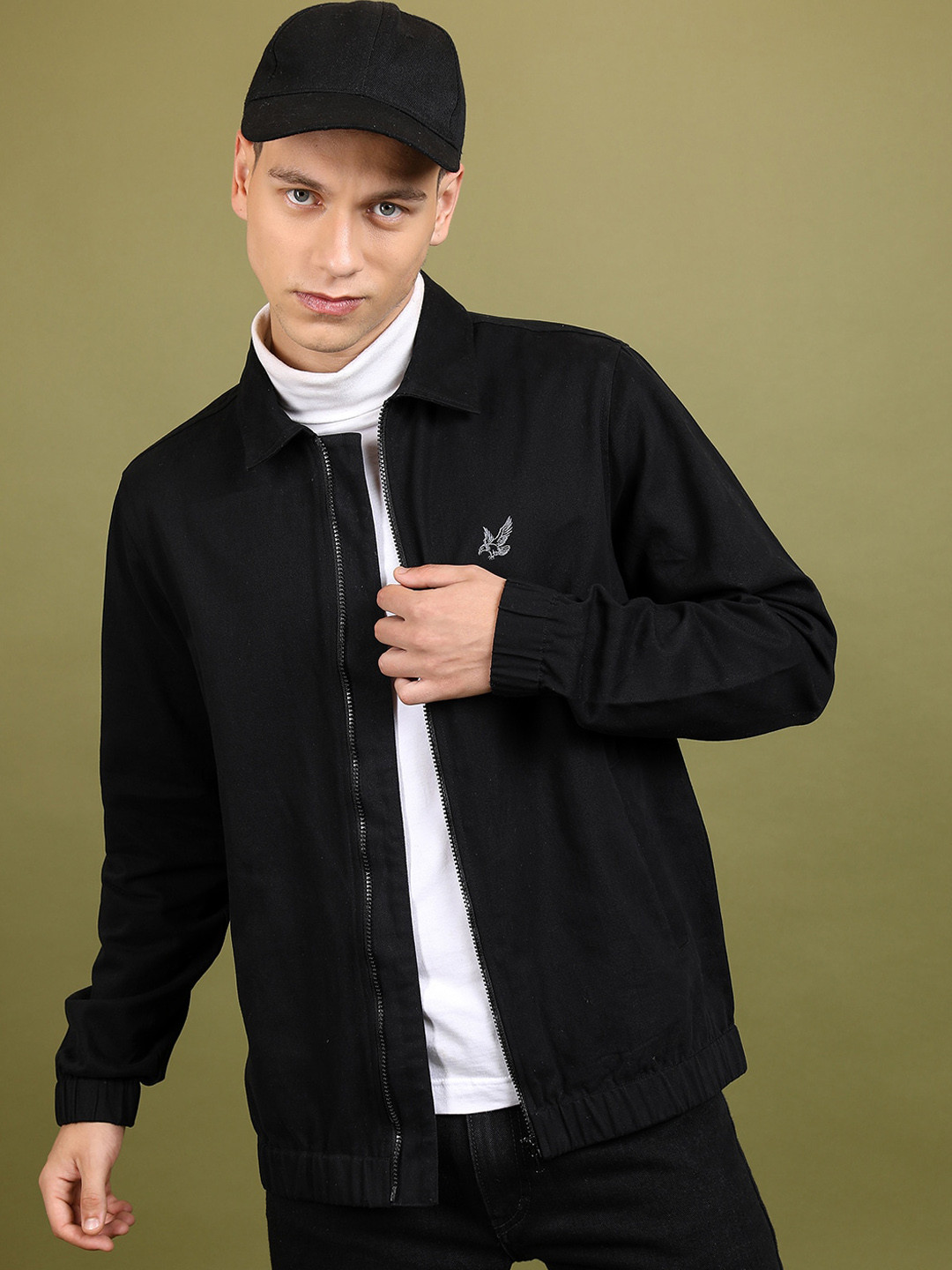 Buy HIGHLANDER Spread Collar Open Front Jacket - Jackets for Men ...