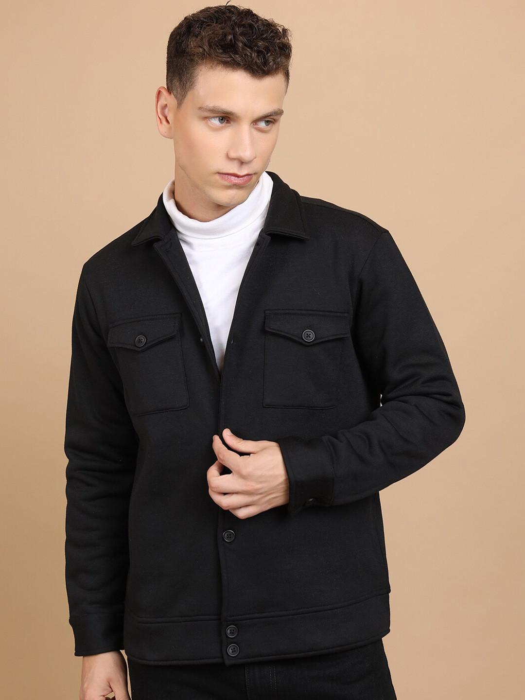 Buy HIGHLANDER Spread Collar Long Sleeves Relaxed Fit Shackets ...