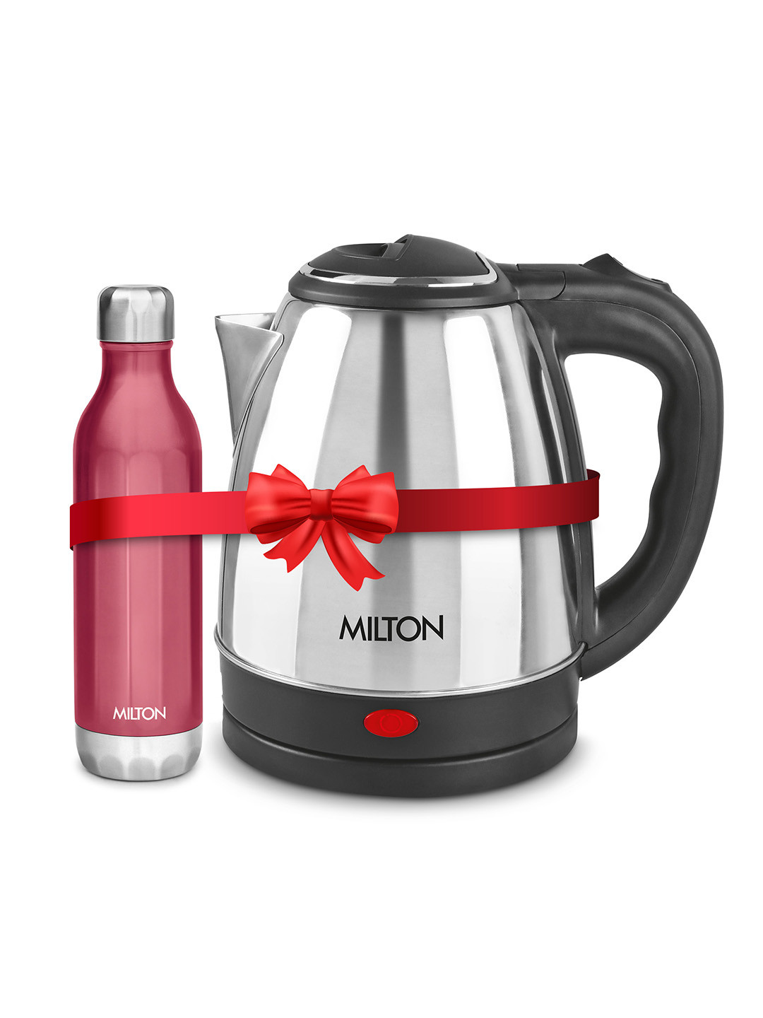 Buy Milton Go Electro Kettle 2 L Silver And Bliss 600 Red Stainless ...