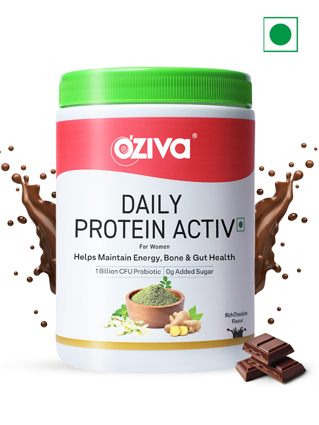 Buy OZiva Women Daily Protein Activ Powder For Better Energy & Bone ...