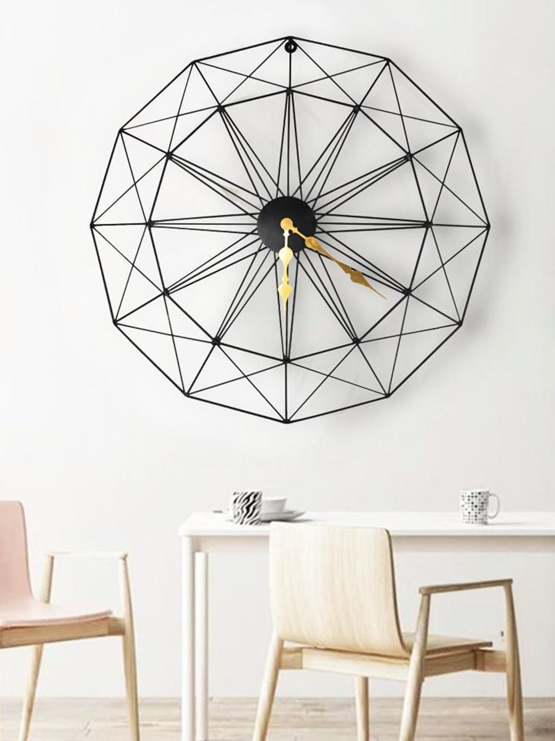 Buy THE ARTMENT Black Solid Round Traditional Wall Clock - Clocks for ...