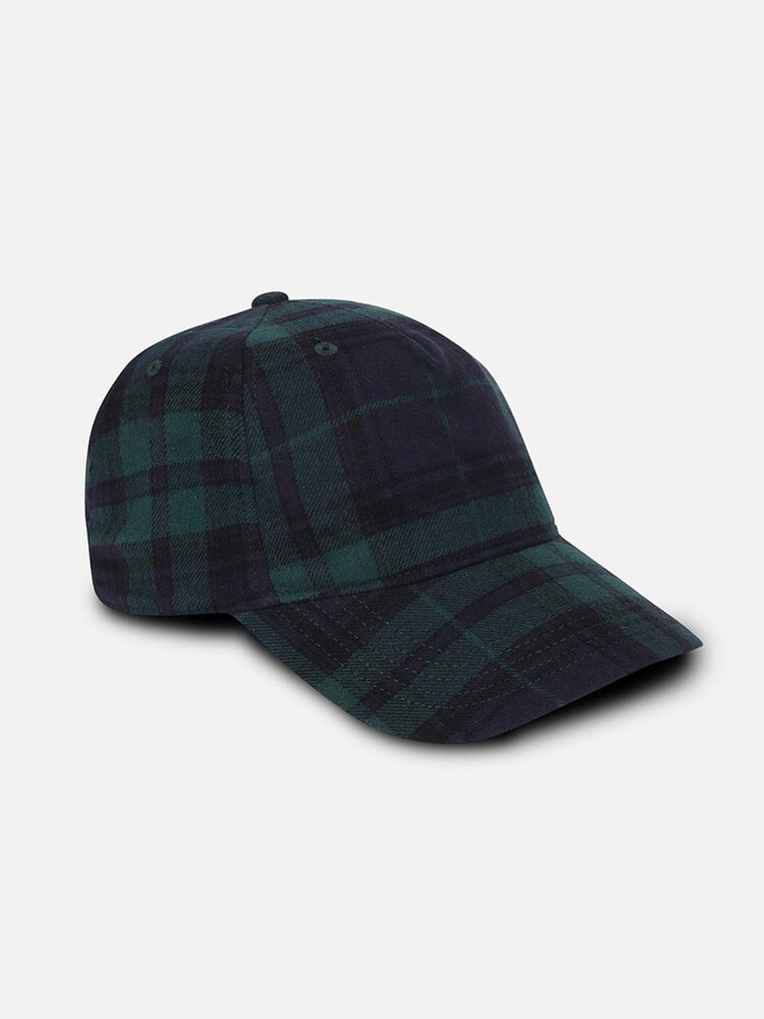 Buy FOREVER 21 Men Checked Pure Cotton Baseball Cap - Caps for Men ...