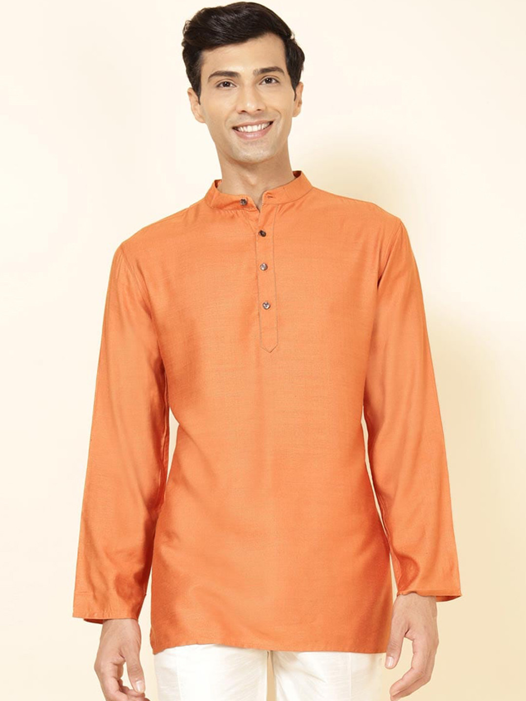 Buy Fabindia Mandarin Collar Kurta - Kurtas for Men 25959030 | Myntra