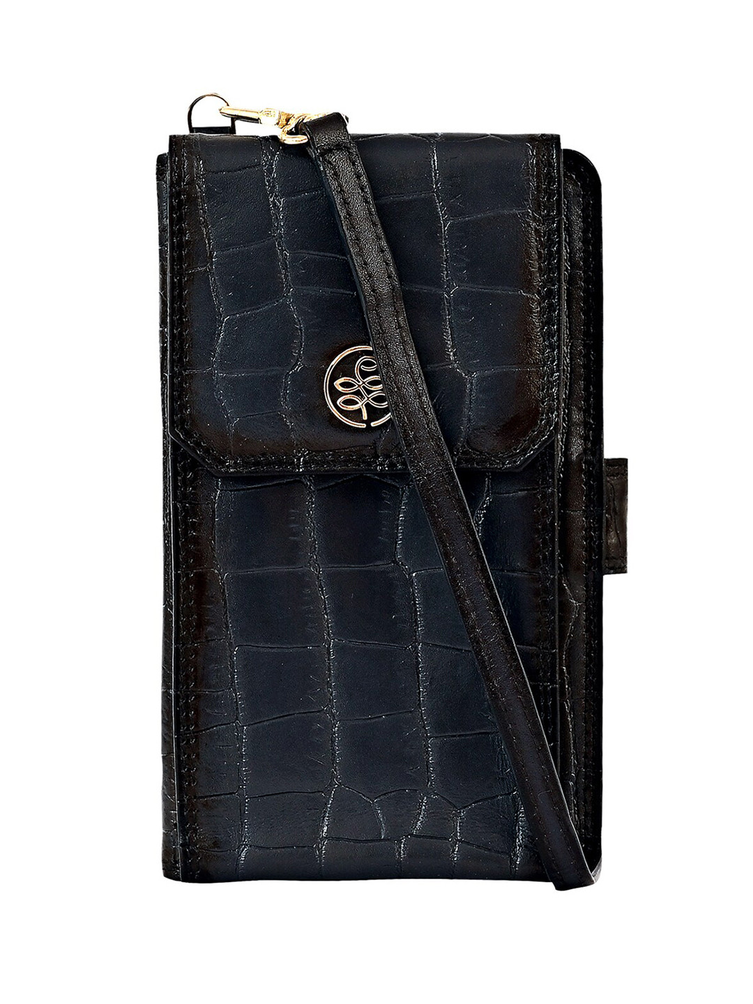 Buy Eske Women Textured Brand Logo RFID Leather Zip Around Wallet ...