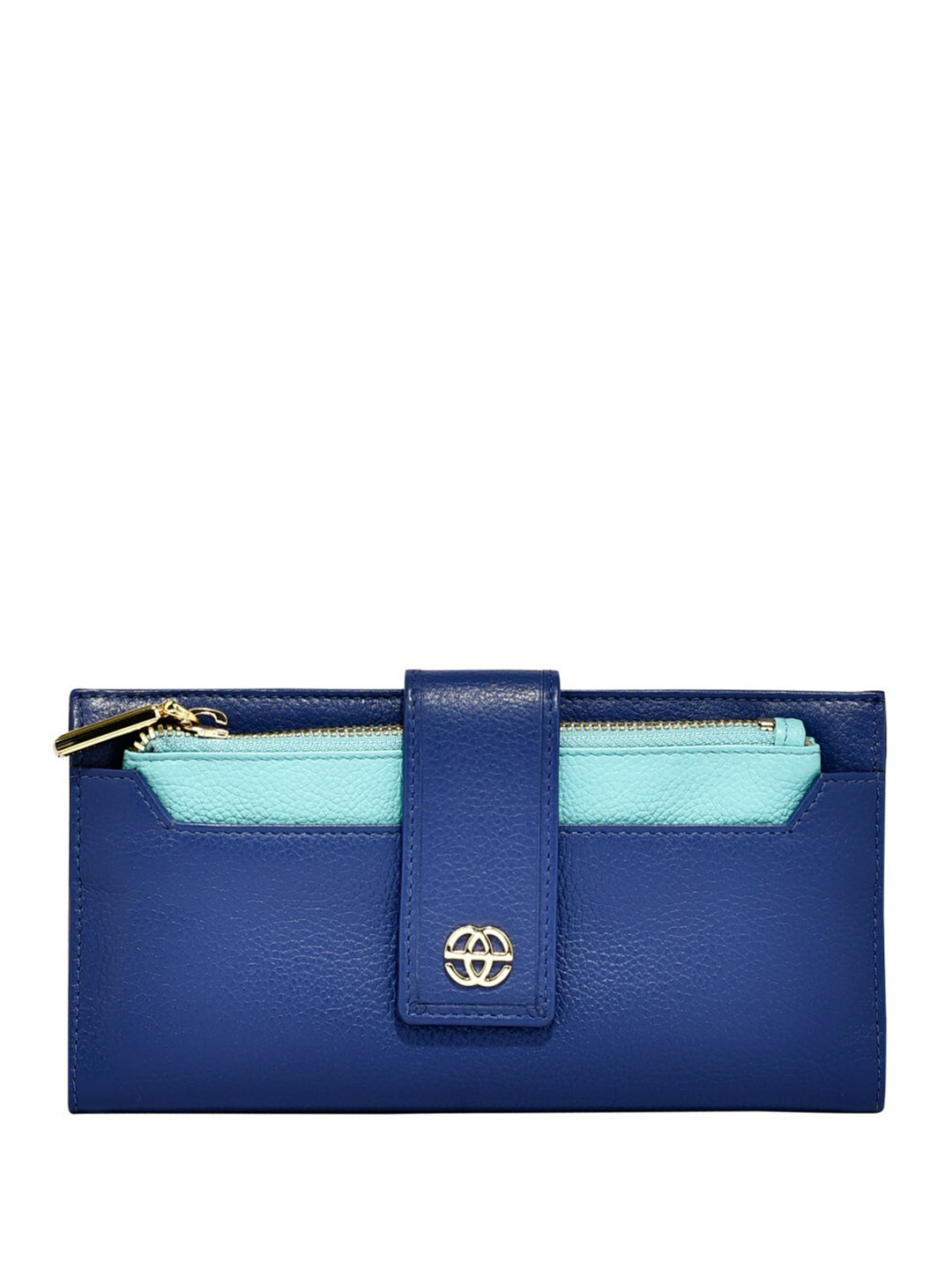 Buy Eske Women Textured Brand Logo RFID Leather Zip Around Wallet ...