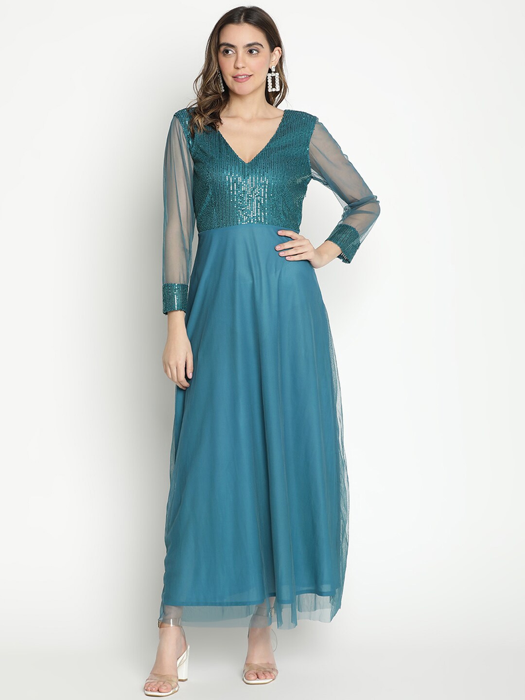 Buy Draax Fashions Embellished Maxi Dress Dresses For Women 25962002
