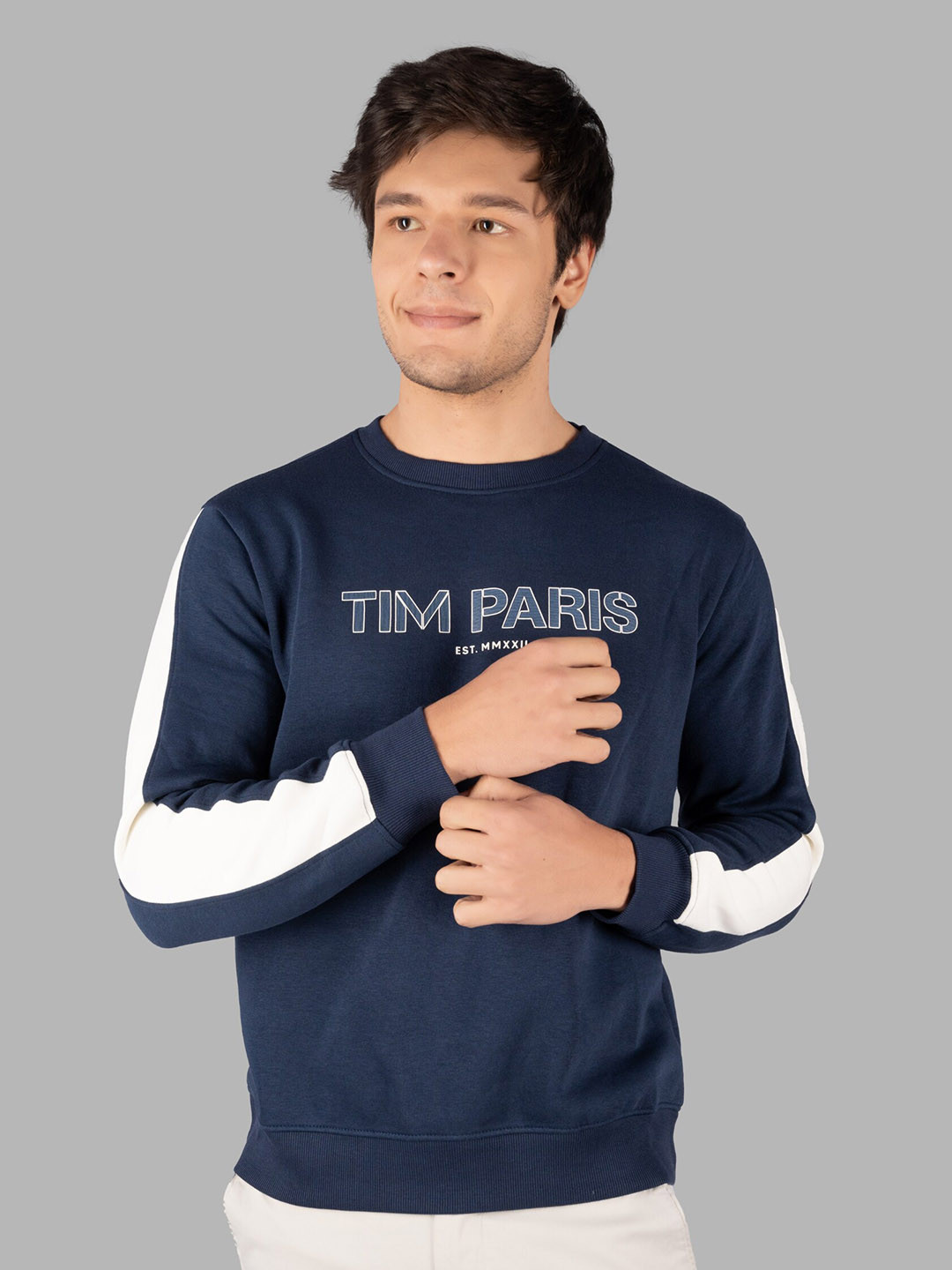 Buy TIM PARIS Typography Printed Cotton Sweatshirt - Sweatshirts for ...