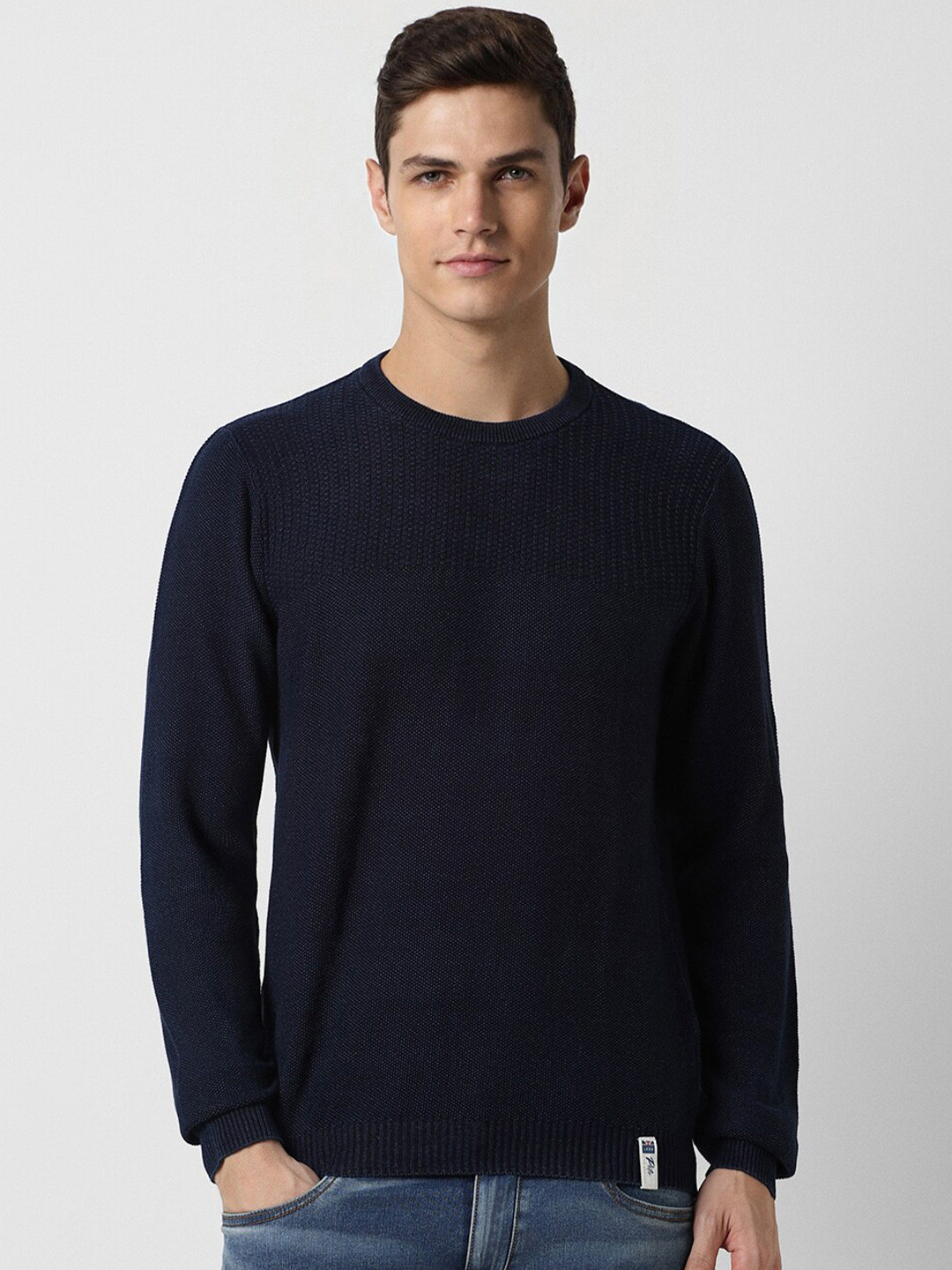Buy Peter England Casuals Round Neck Pure Cotton Pullover - Sweaters ...
