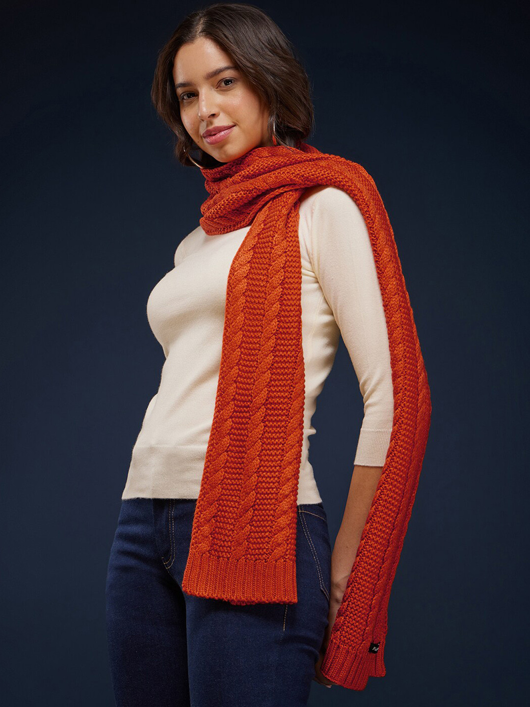 Buy FableStreet LivSoft Cable Knit Muffler - Mufflers for Women ...