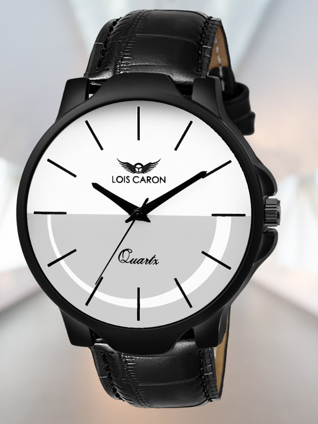 Buy LOIS CARON Men Printed Leather Straps Watch MLC 4243 - Watches for ...