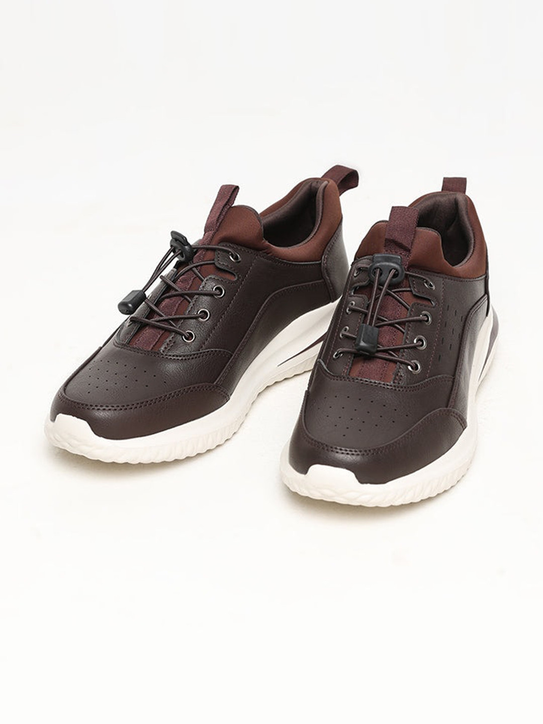 Buy Snitch Men Perforated Leather Sneakers - Casual Shoes for Men ...