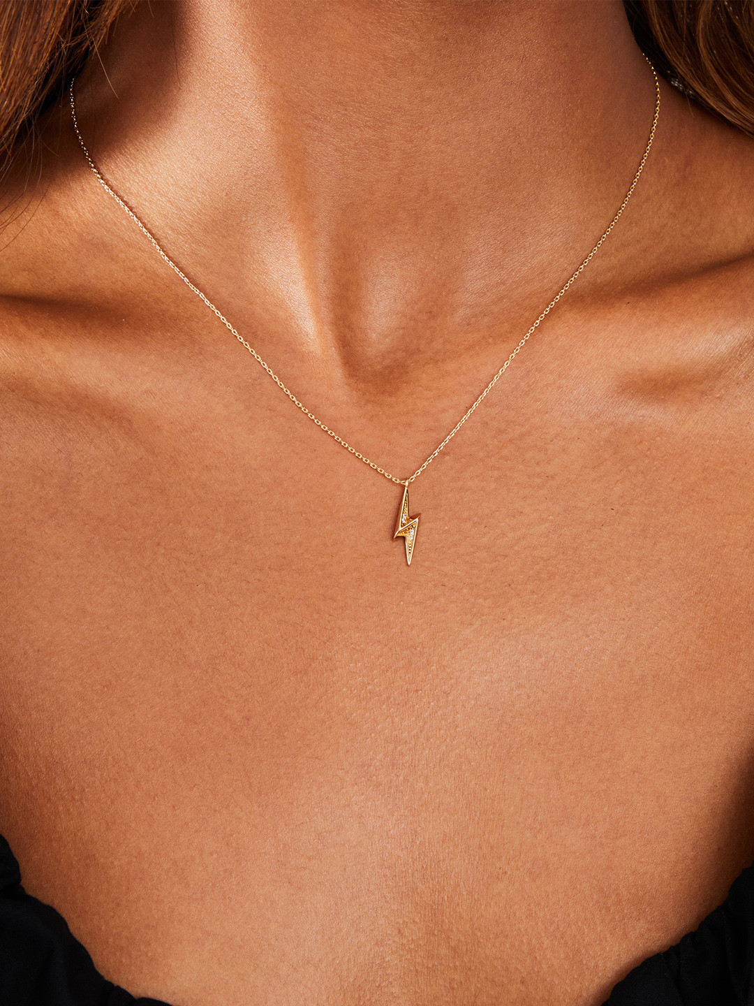 Buy Accessorize 14K Gold Plated Lightning Pendant Necklace - Pendant ...