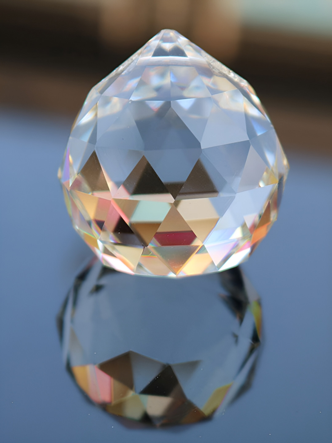 Buy Petrichor Fengshui Crystal Transparent Sun Catcher 40 MM Showpiece ...