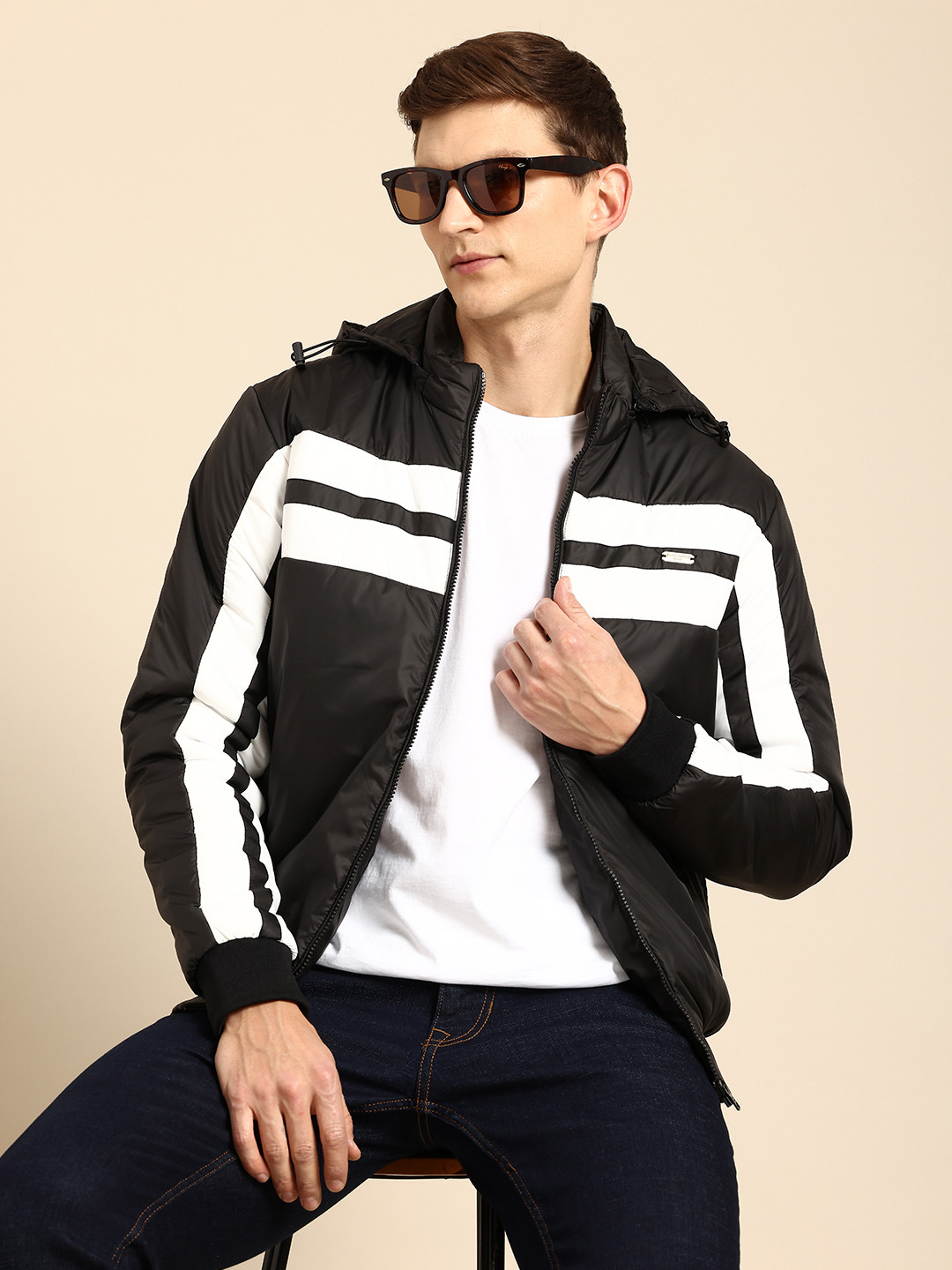 Buy Being Human Striped Hooded Padded Jacket - Jackets for Men 25982734 ...