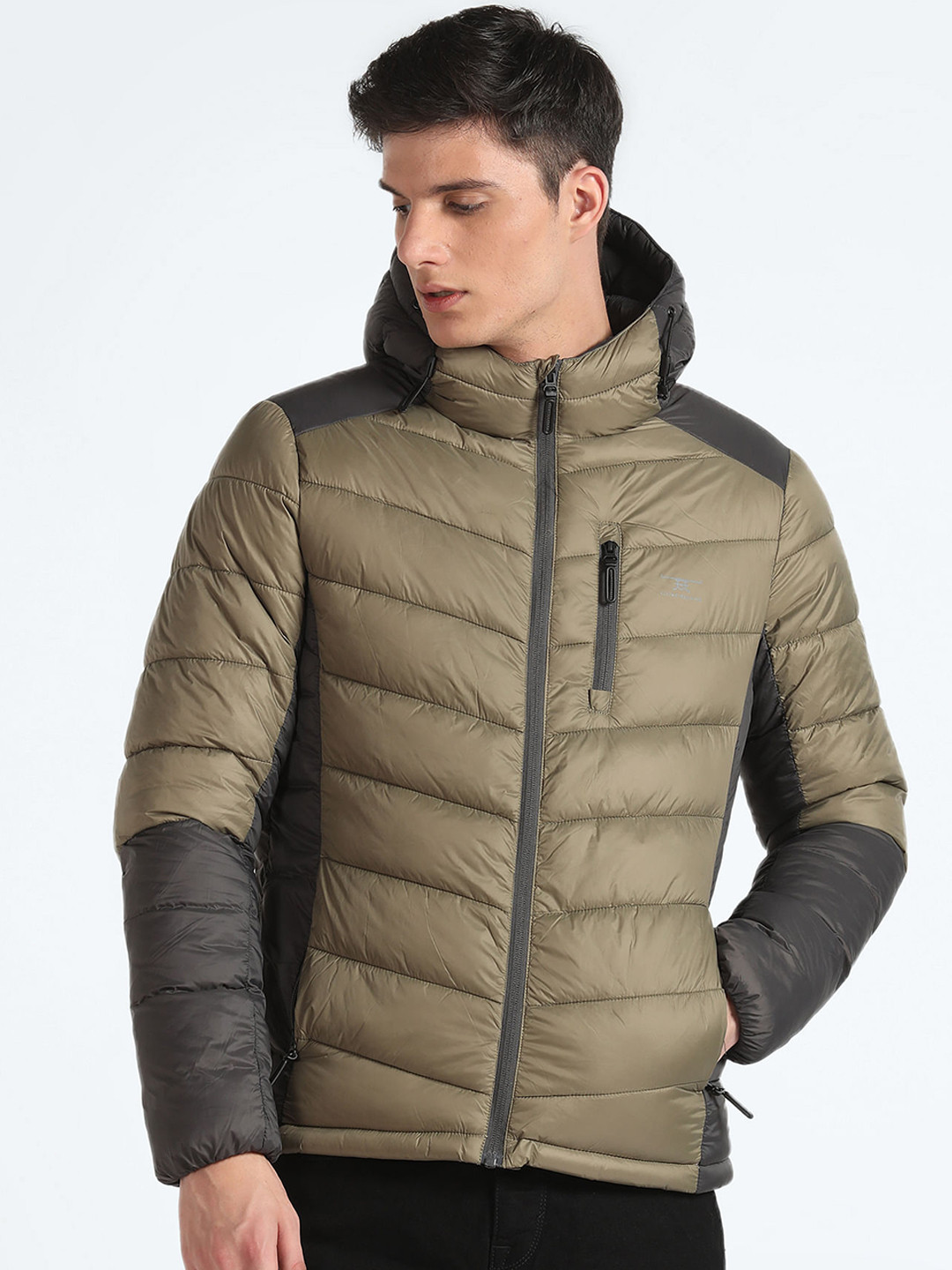 Buy Flying Machine Colourblocked Long Sleeves Windcheater Pure Nylon ...