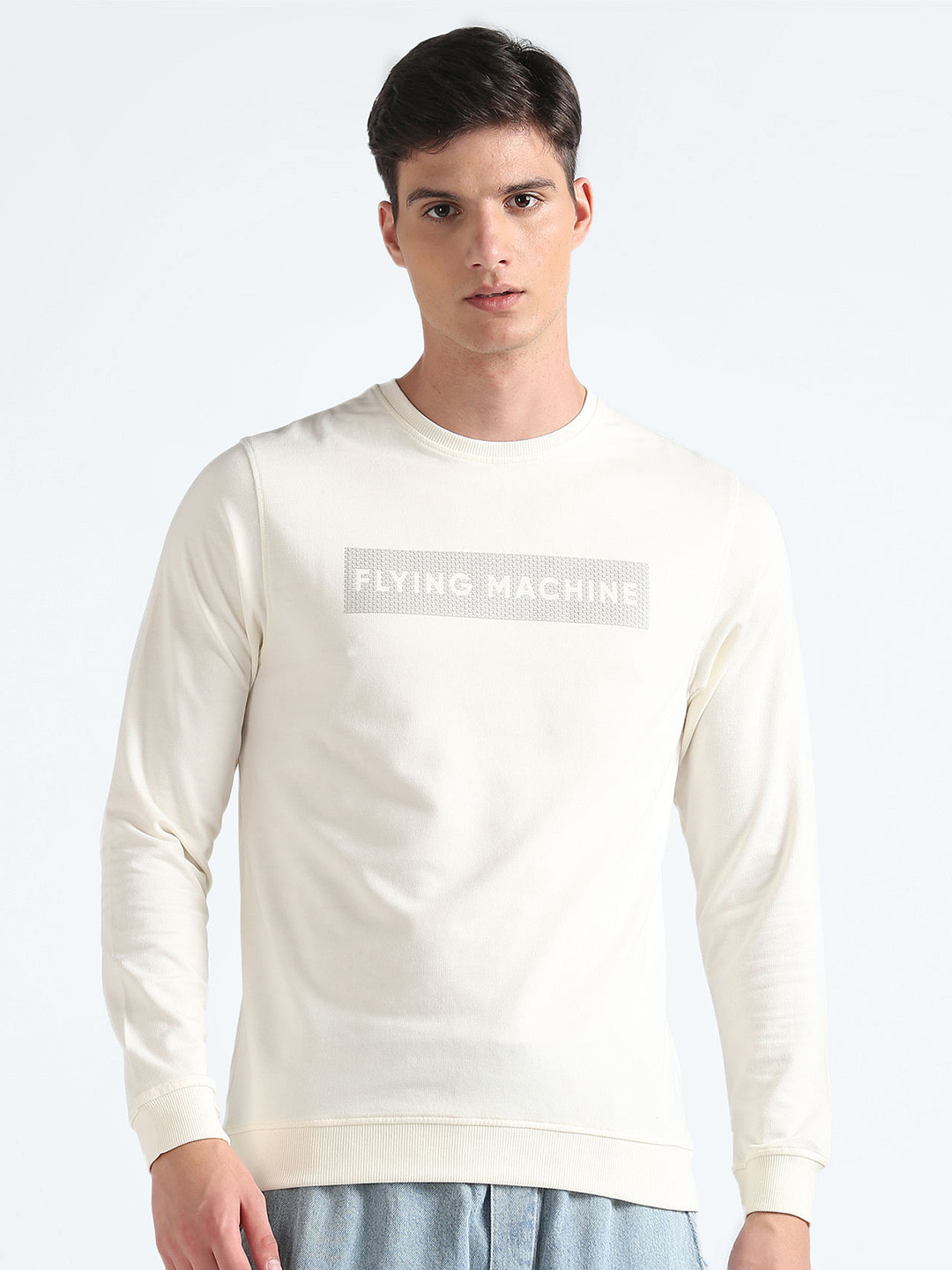 Buy Flying Machine Typography Printed Round Neck Pullover Sweatshirt ...