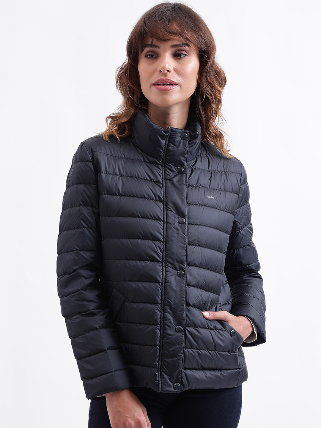 Buy GANT Mock Collar Puffer Jacket - Jackets for Women 25989306 | Myntra
