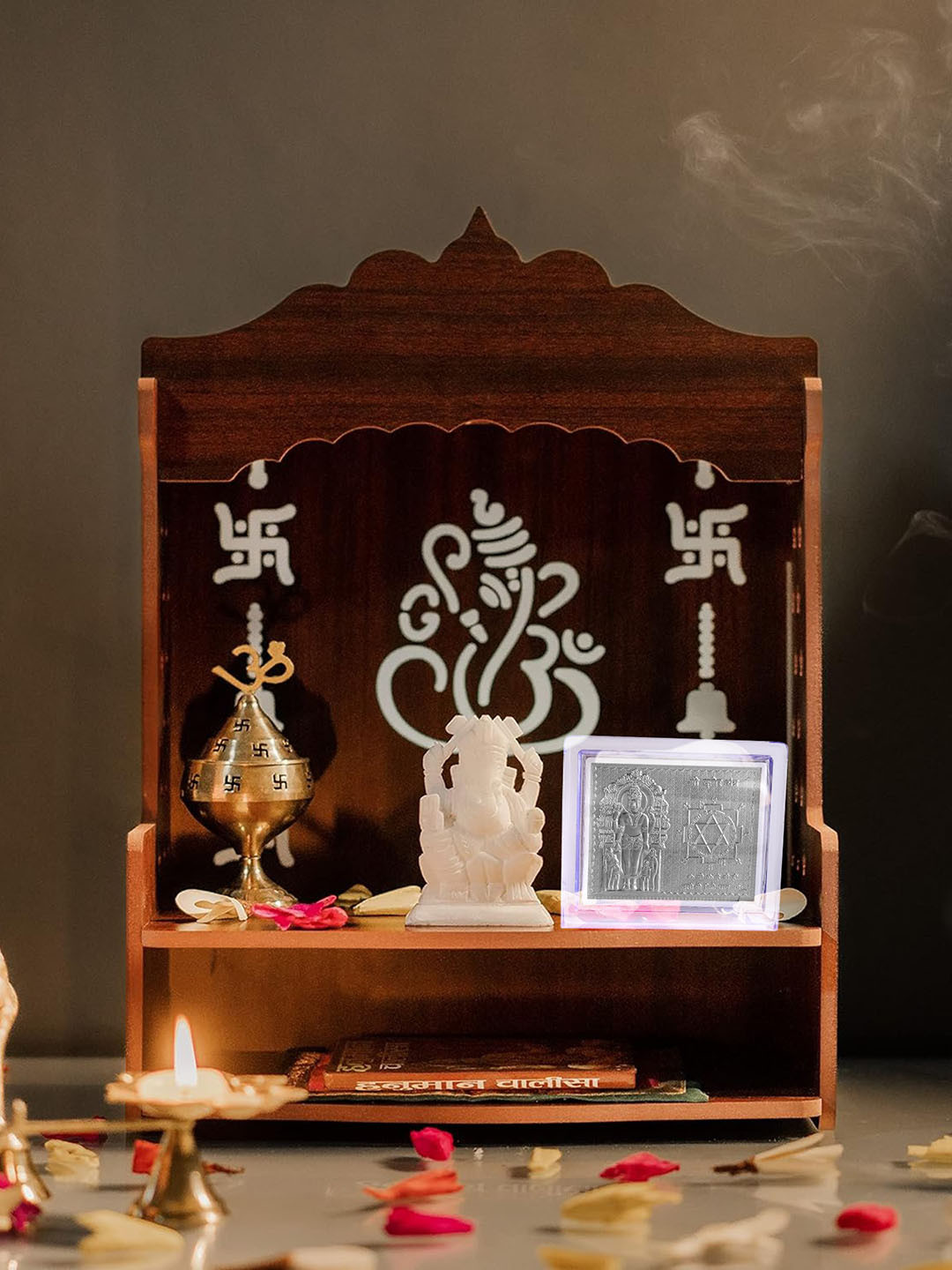 Buy MEMOIR White & Grey Kuber Yantra Stand Showpiece - Showpieces for ...