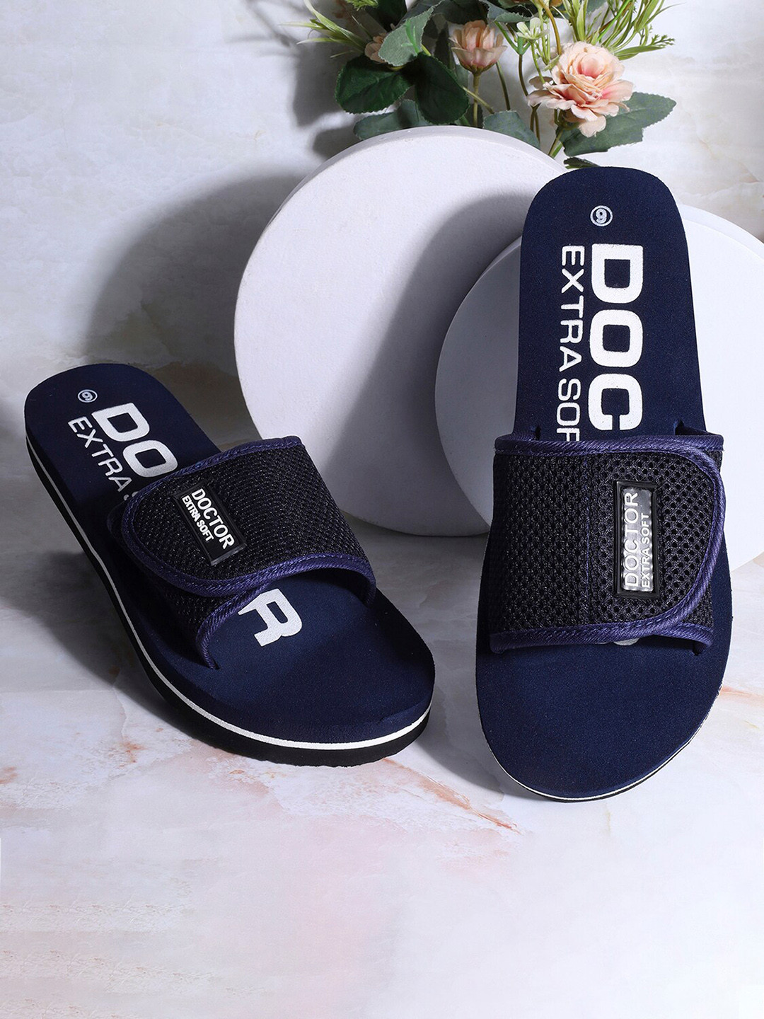 Buy DOCTOR EXTRA SOFT Women Textured Orthopedic Non Slip Sliders - Flip ...