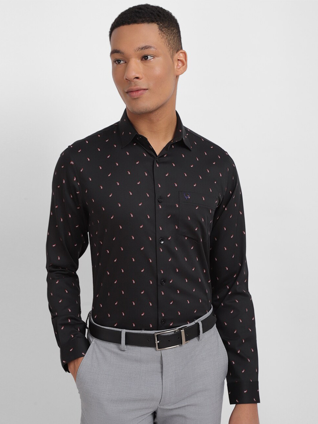 Buy Allen Solly Slim Fit Ethnic Motifs Printed Pure Cotton Formal Shirt
