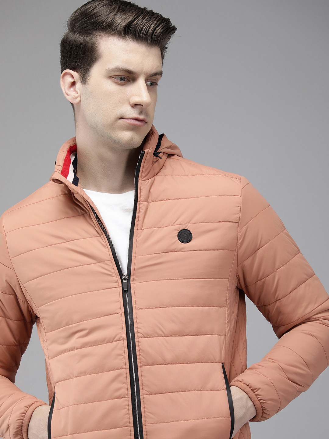 Buy Van Heusen Solid Lightweight Rapid Dry Padded Jacket - Jackets for Men 26004874 | Myntra