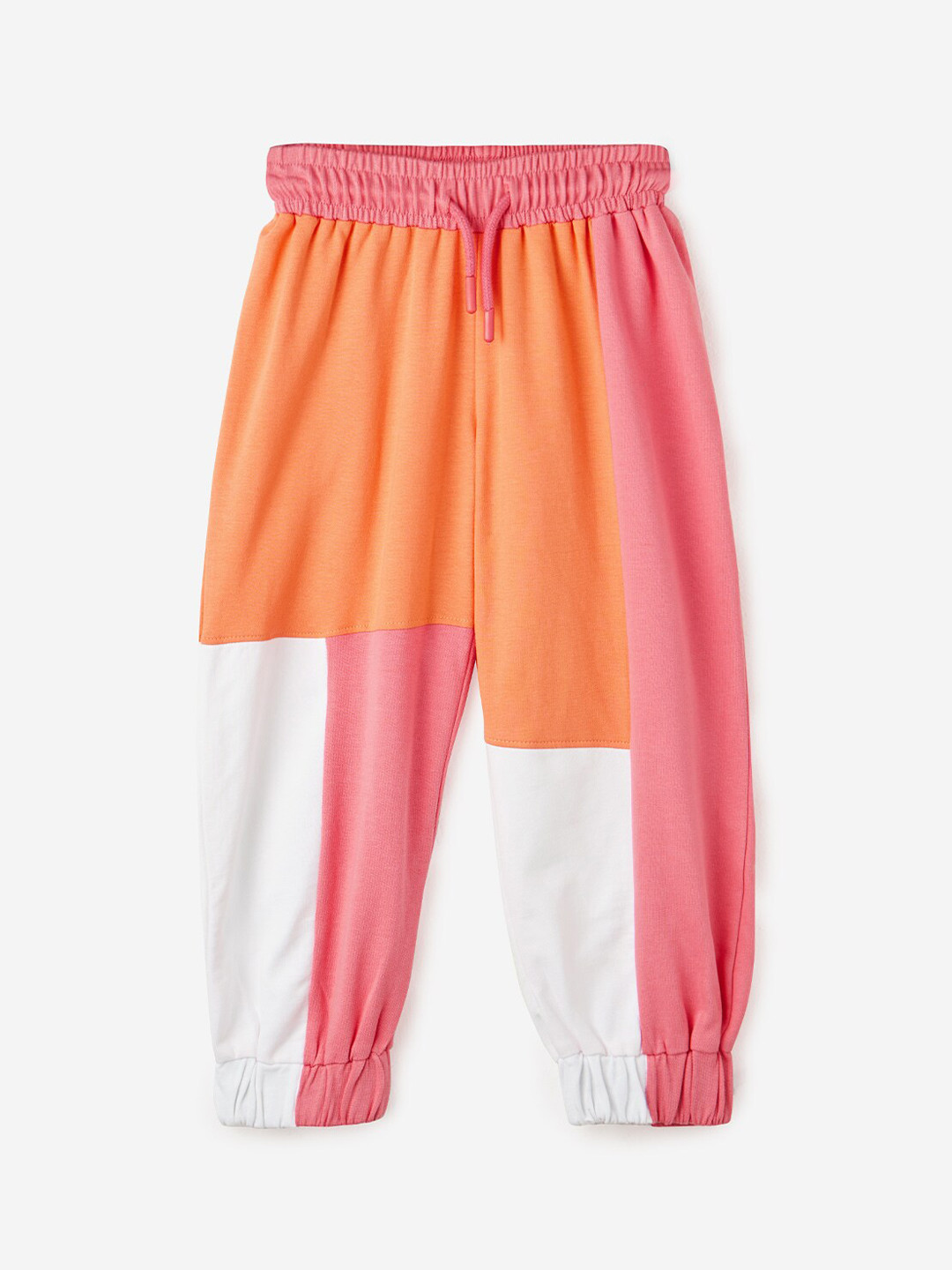 Buy The Souled Store Orange Coloured Girls Mid Rise Colourblocked Pure ...