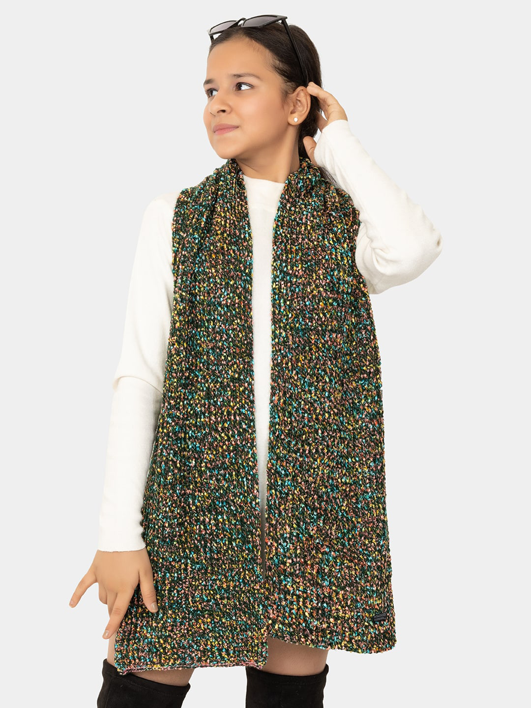 Buy 513 Girls Self Designed Acrylic Muffler - Mufflers for Girls ...