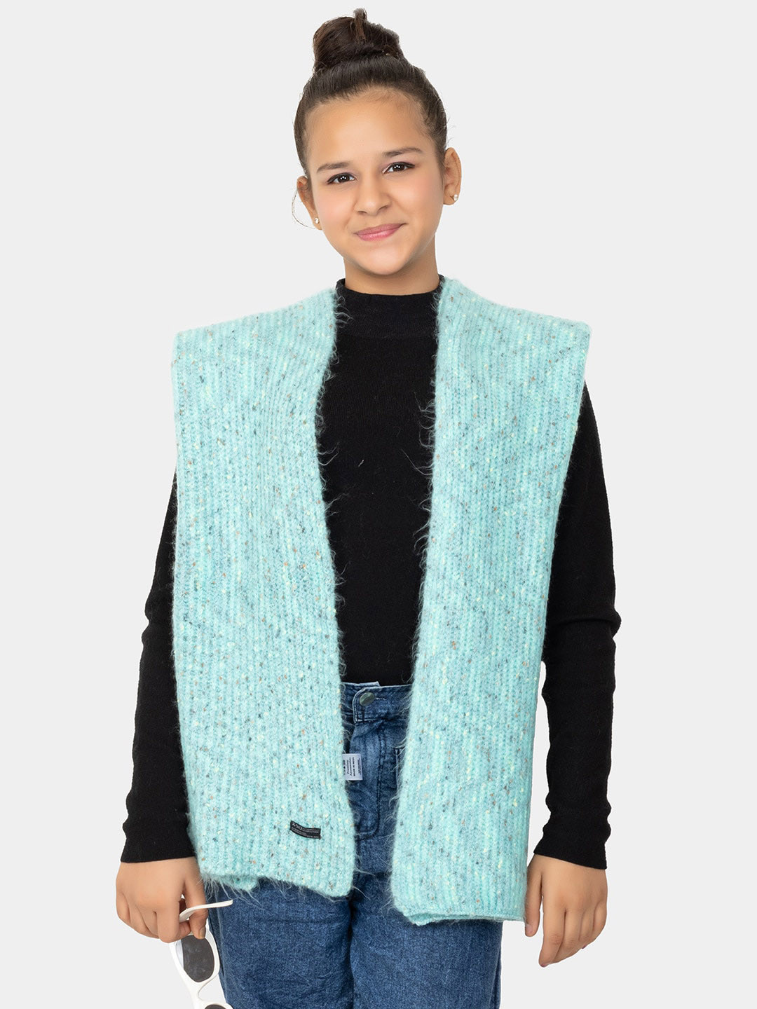 Buy 513 Girls Self Design Acrylic Muffler - Mufflers for Girls 26018728 ...