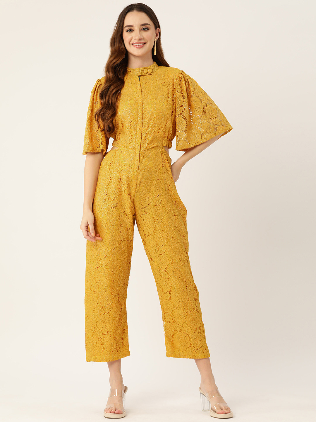 Buy Simaaya Basic Jumpsuit With Lace Inserts - Jumpsuit for Women ...
