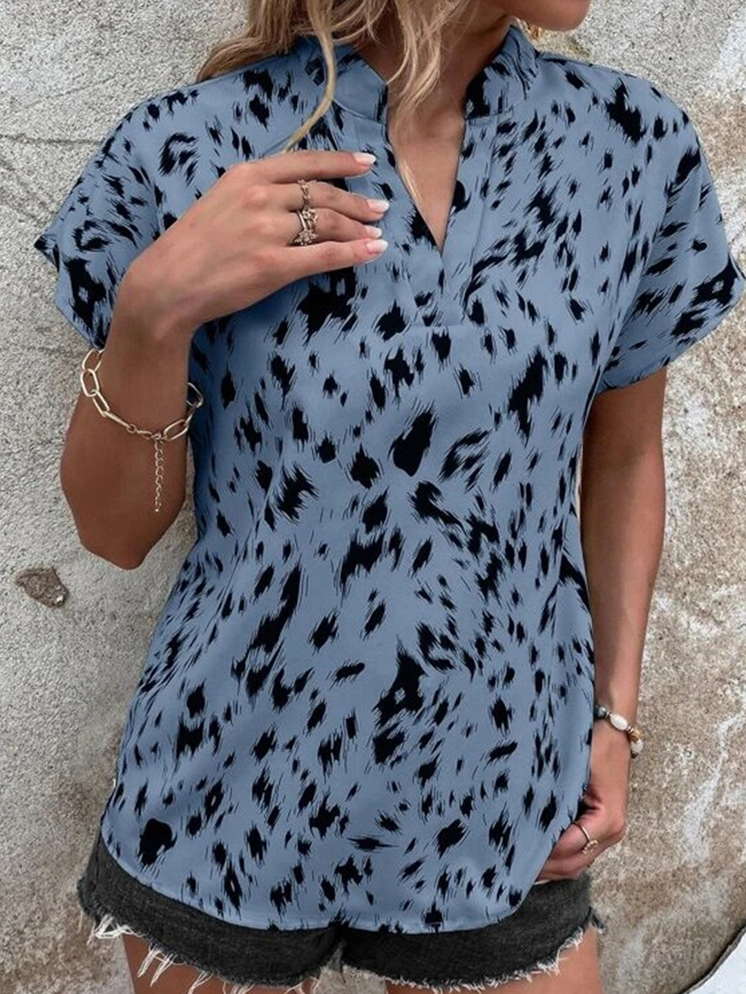 Buy Stylecast X Slyck Abstract Printed Extended Sleeve Top - Tops for ...