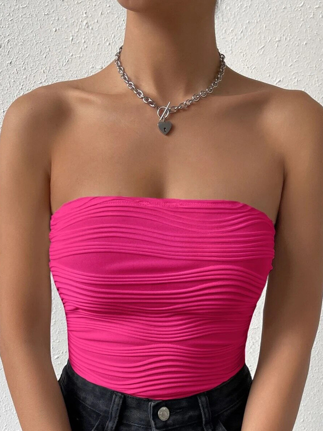 Buy Stylecast X Slyck Pink Off Shoulder Tube Top - Tops for Women ...