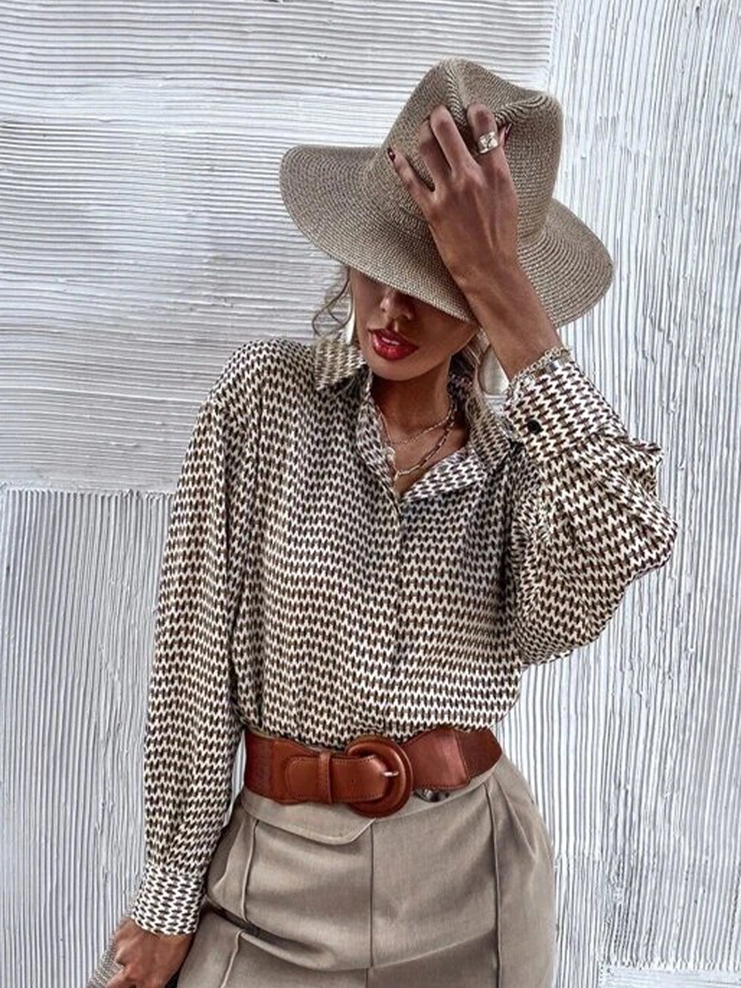 Buy Stylecast X Slyck Comfort Abstract Printed Spread Collar Casual ...