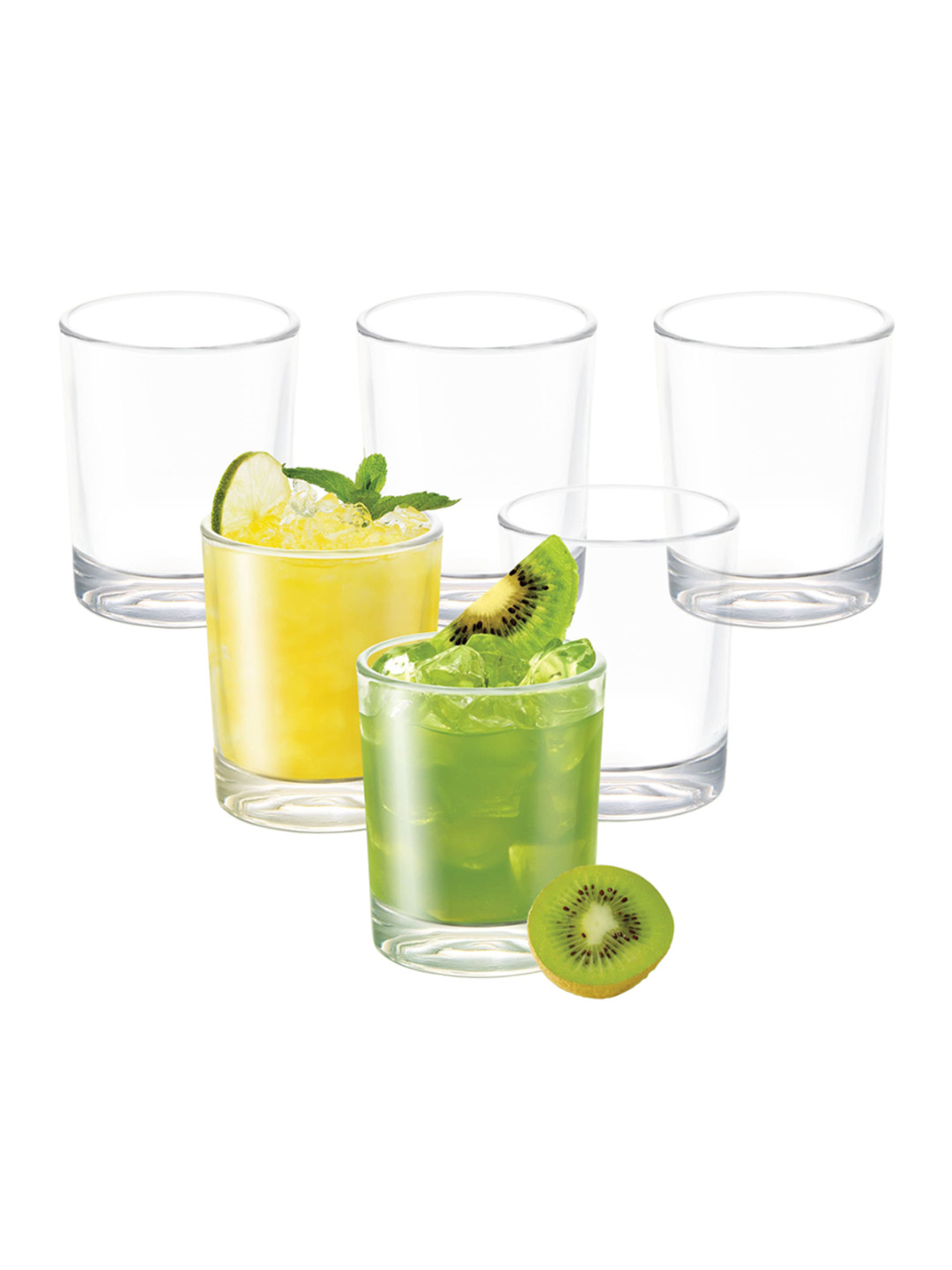 Buy Treo Embassy Cool 6 Pcs Transparent Glass Tumbler 190 ML Each ...