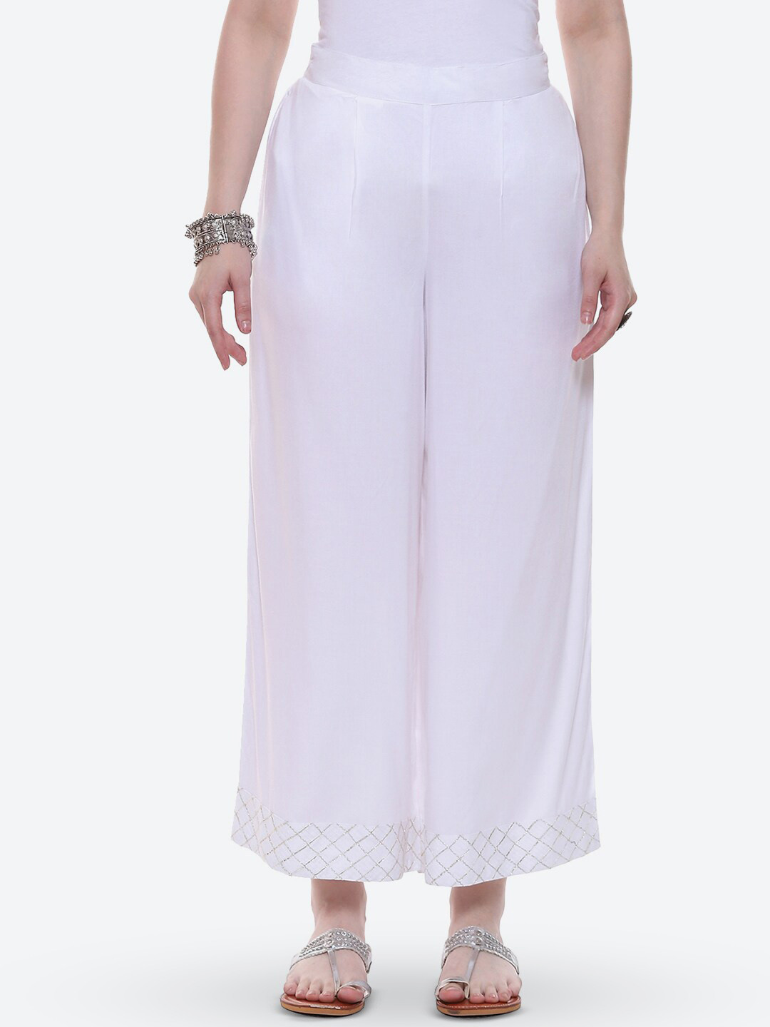 Buy 2Bme Checked Straight Ethnic Palazzo - Palazzos for Women 26034520 ...