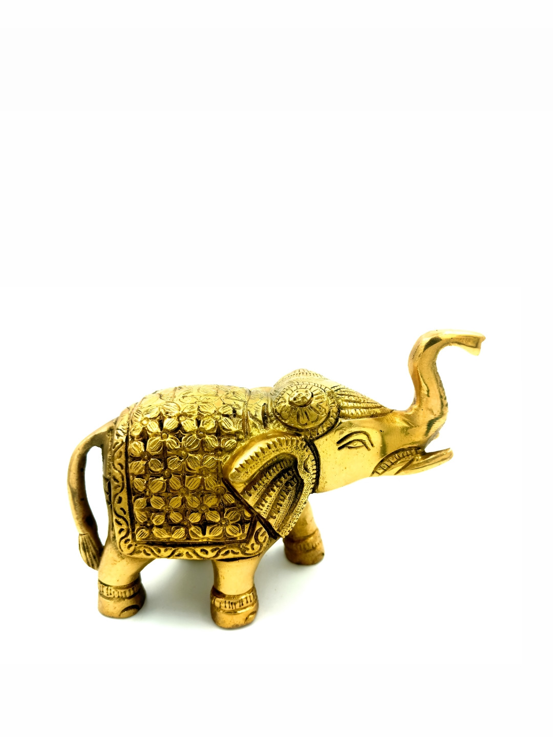 Buy Arihant Craft Gold Toned Brass Elephant Small Showpiece ...