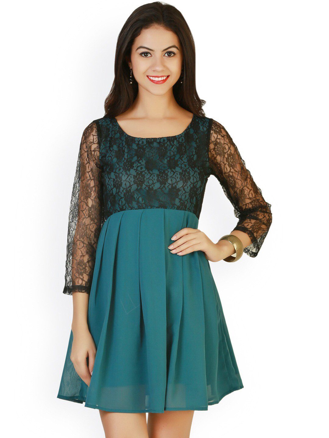 Buy BAESD Floral Self Design Fit & Flare Dress - Dresses for Women ...