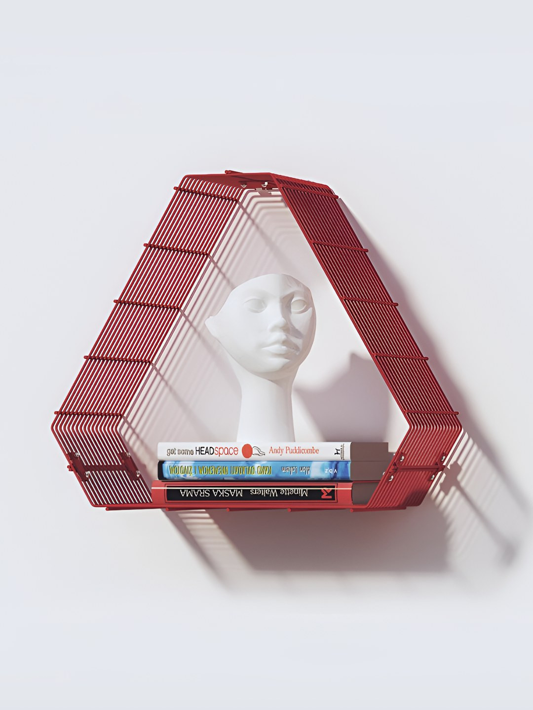 Buy Meshable Red Metal Basic Wall Shelf - Wall Shelves for Unisex ...