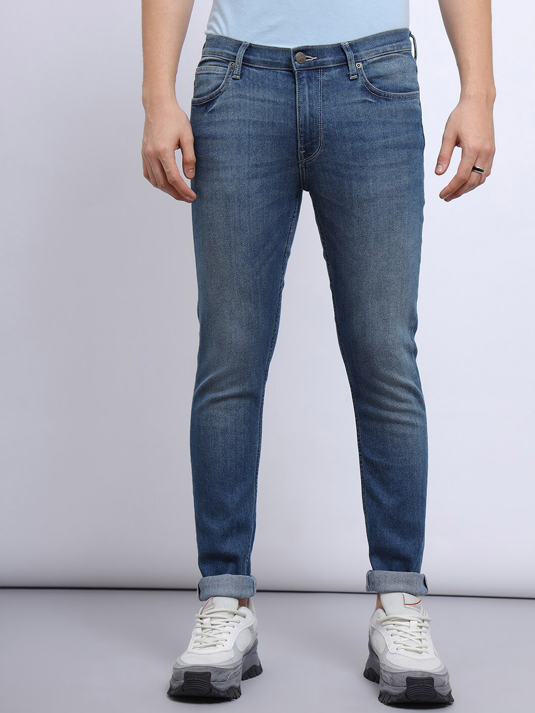 Buy Lee Men Bruce Skinny Fit Light Fade Stretchable Jeans - Jeans for ...