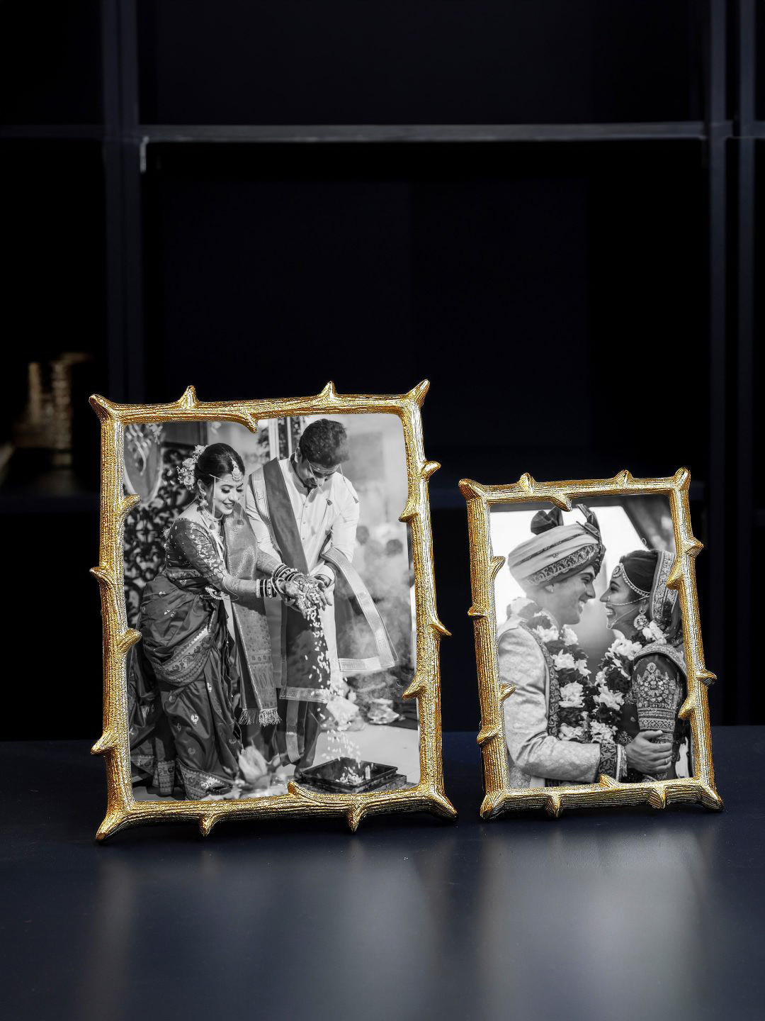 Buy BEHOMA Antique Golden Branch Shaped Table Top Small & Large Photo ...