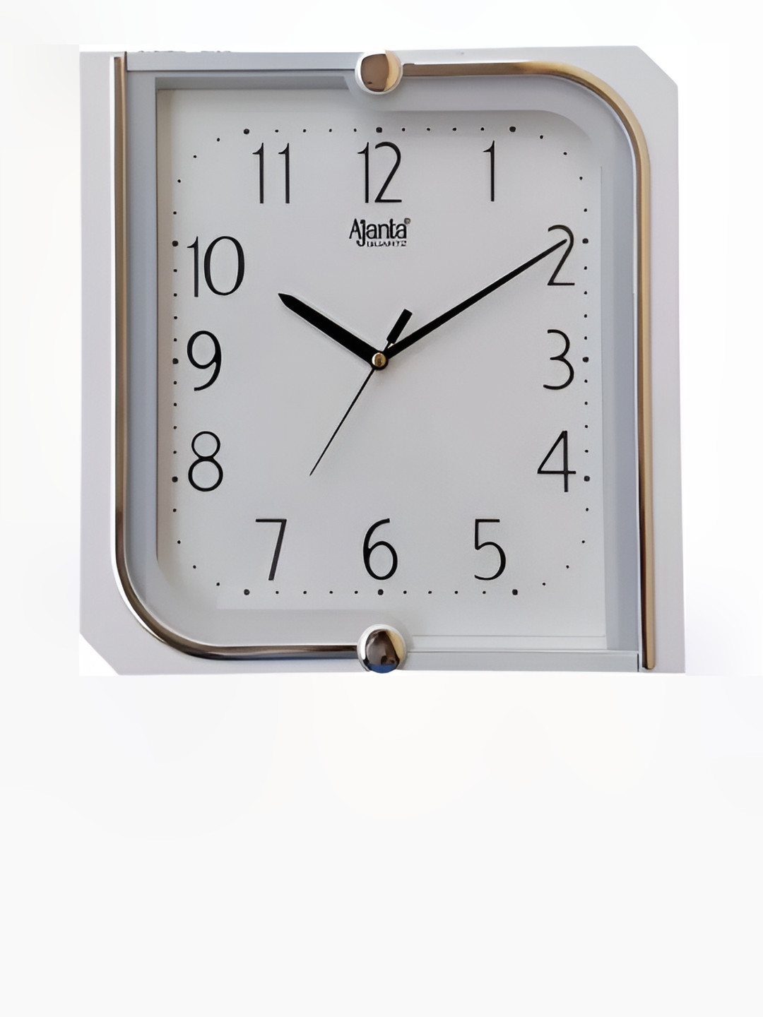 Buy Ajanta White Contemporary Square Wall Clock - Clocks for Unisex ...