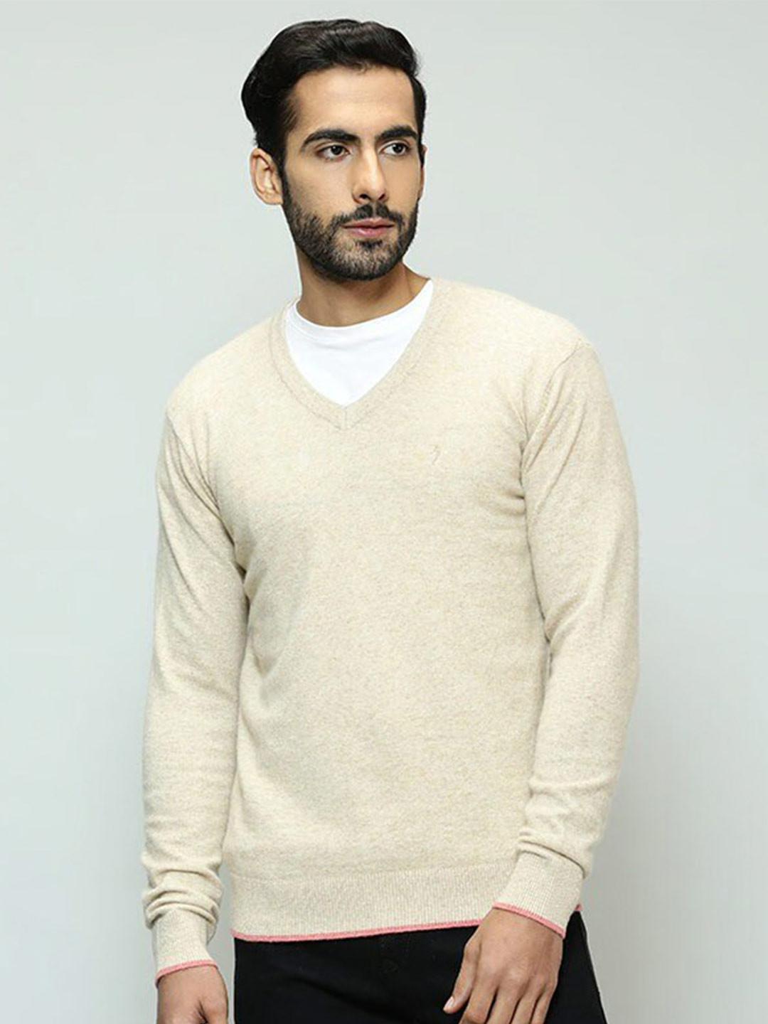 Buy Indian Terrain V Neck Long Sleeves Pullover Sweater - Sweaters for ...