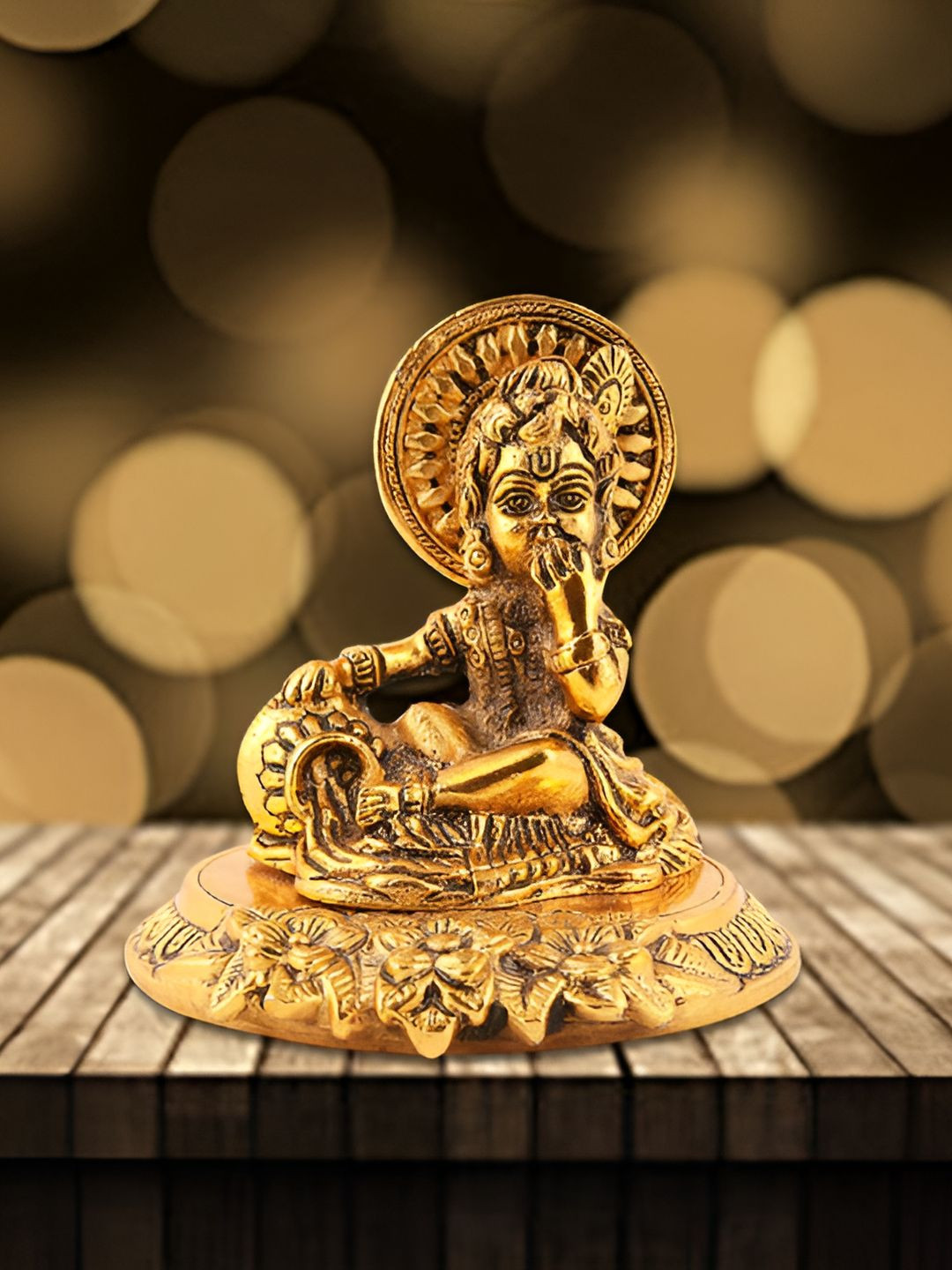 Buy INTERNATIONAL GIFT Gold Toned Laddu Gopal God Idol Statue ...