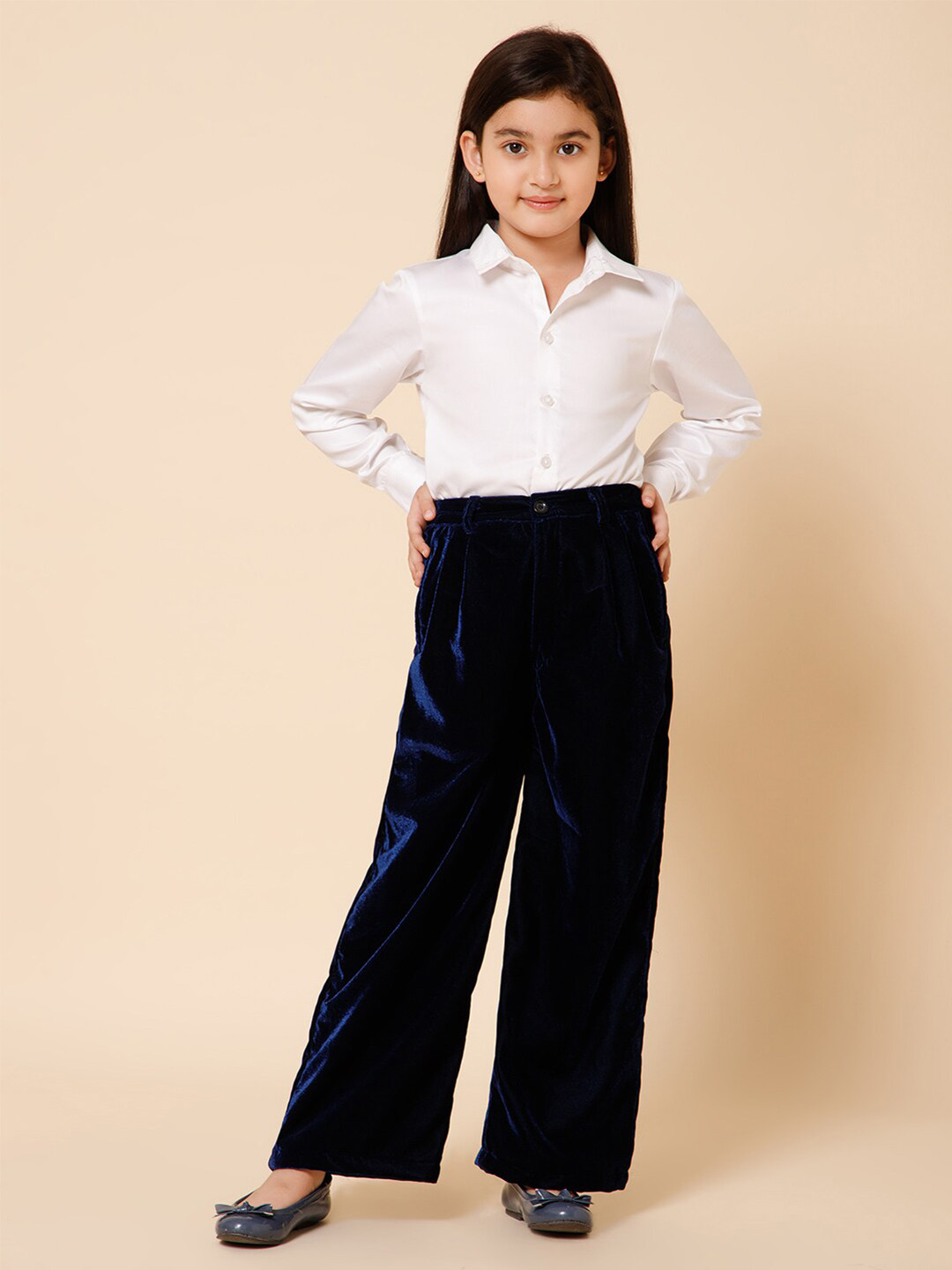 Buy PICCOLO Girls Long Sleeve Shirt With Straight Trousers - Clothing ...