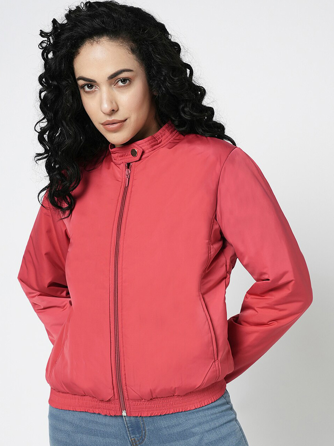 Buy Vero Moda Stand Collar Bomber Jacket - Jackets for Women 26075706 ...